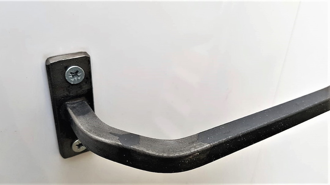 Towel Rail Industrial Style Rack Wrought Iron Hand Crafted - Etsy