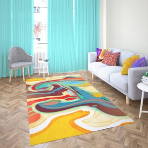 Artsy Rug Trippy Rug Funky Rug Cool Rugs Fun Rugs Colorful Rug - Etsy
