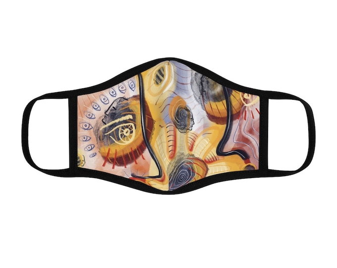 Abstract Art Face Mask Black and White Face Mask With Filter - Etsy