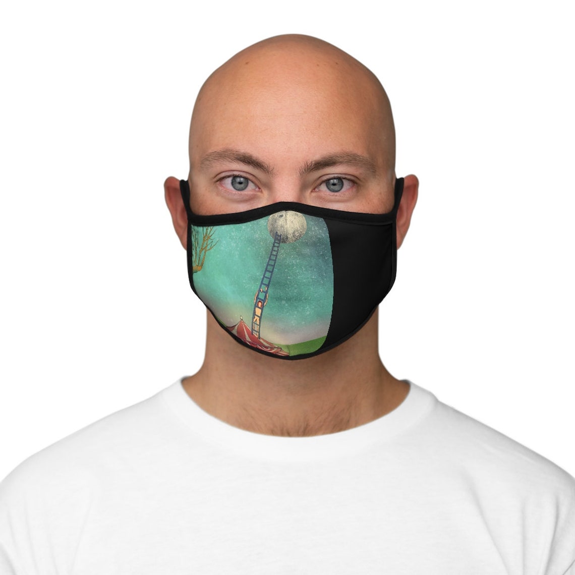 Surreal Face Mask With Filter Pocket Washable Artsy Face - Etsy
