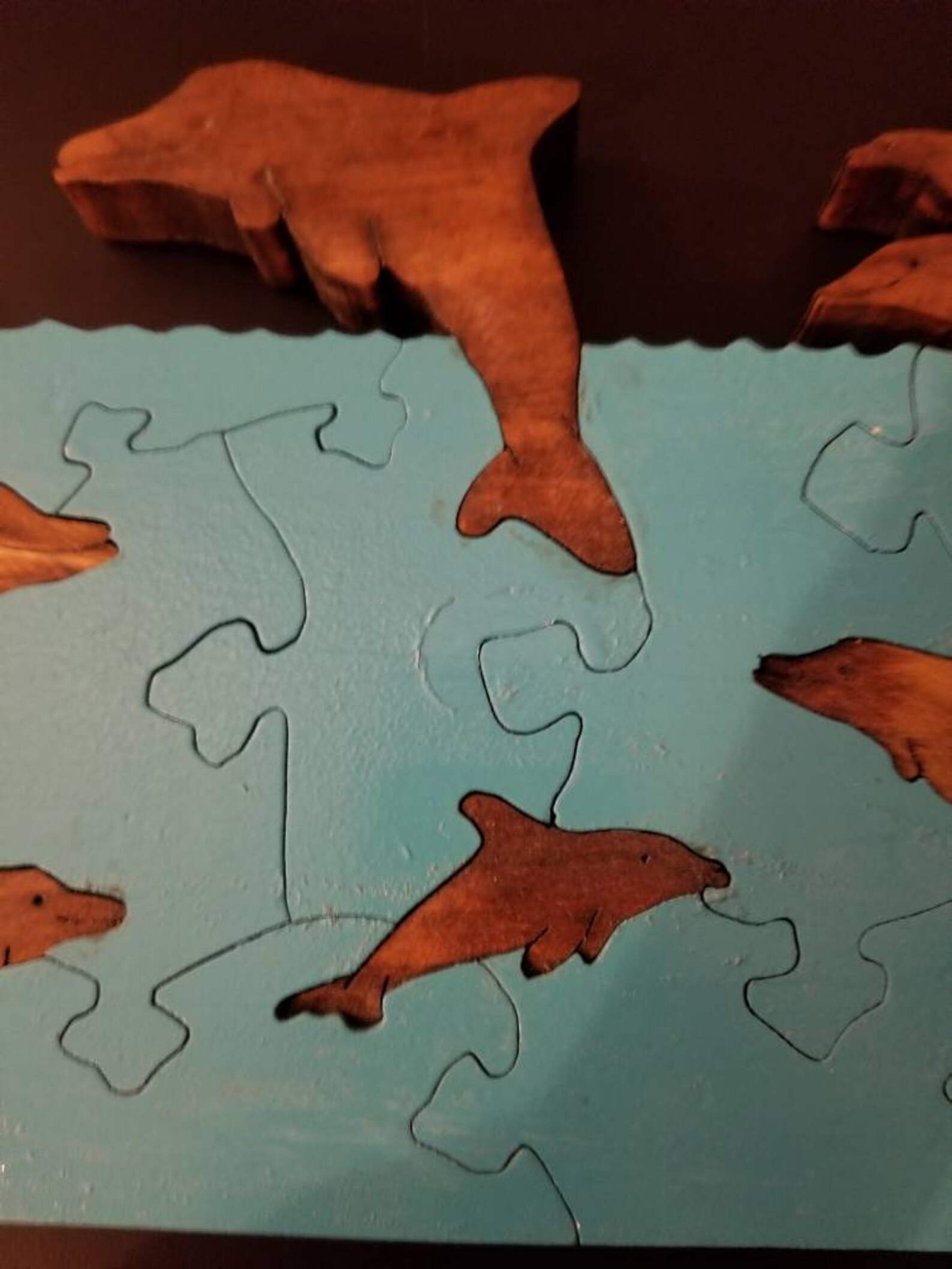 Dolphin Puzzle | Etsy