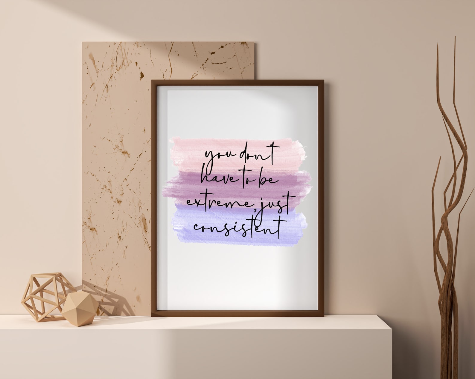 Consistency Wall Art, Printable Wall Art, Motivational Wall Art, Purple ...