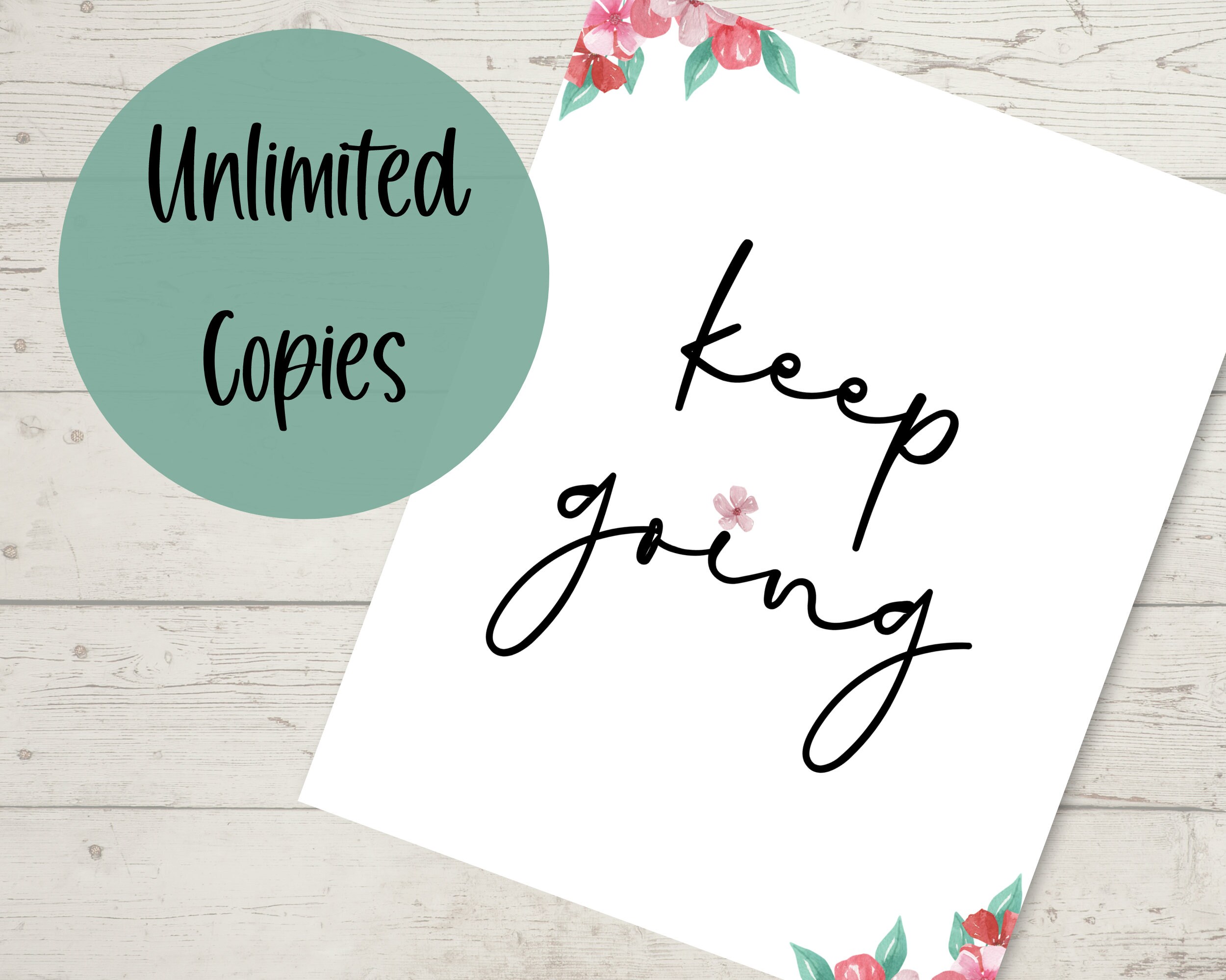 Motivational Wall Art, Keep Going, Printable, Digital Download - Etsy