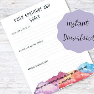 Daily Planner and Gratitude, Gratitude Worksheet, Gratitude Journal ...