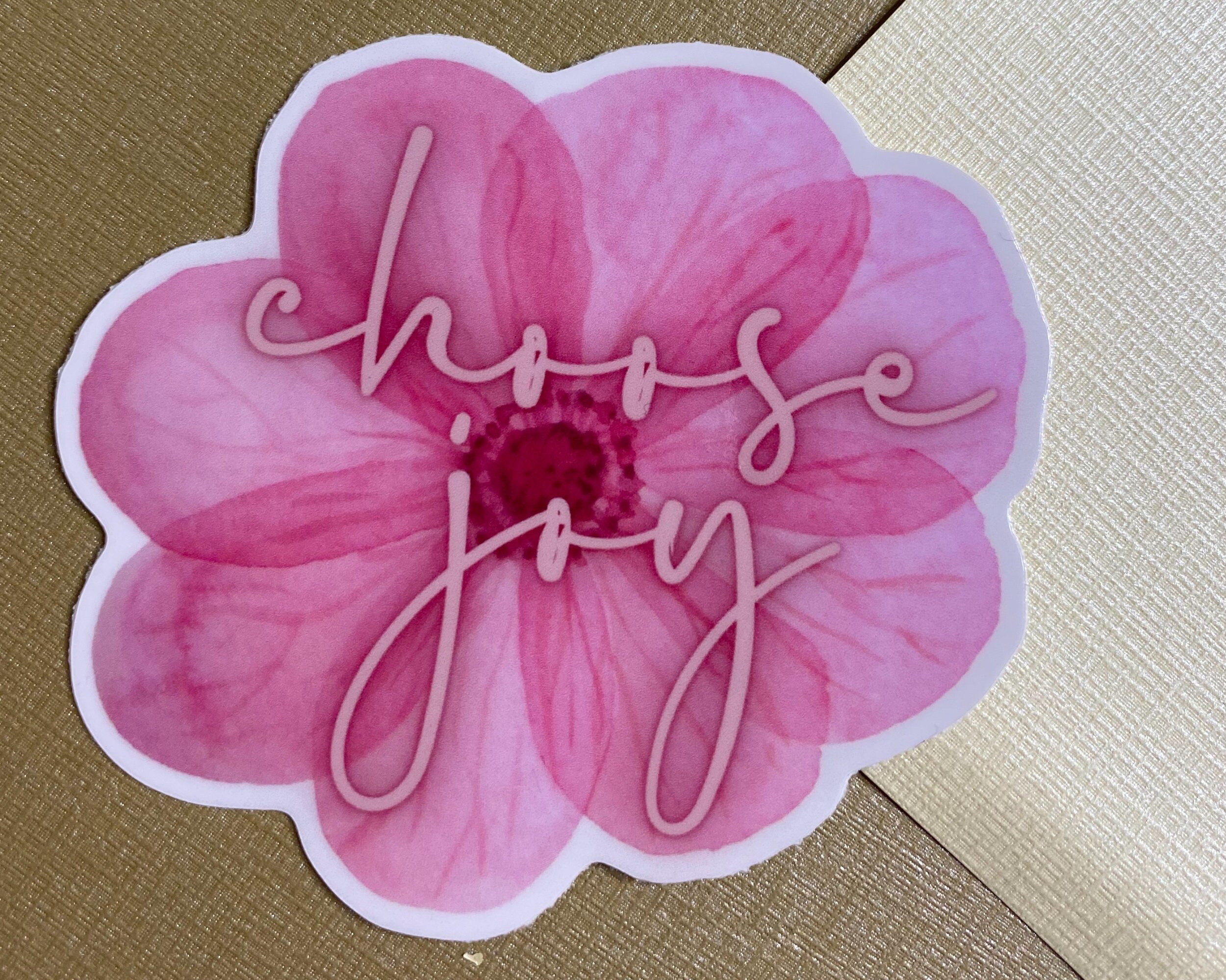 Choose Joy, Vinyl, Die Cut, Flower, Motivational Sticker, Planner ...