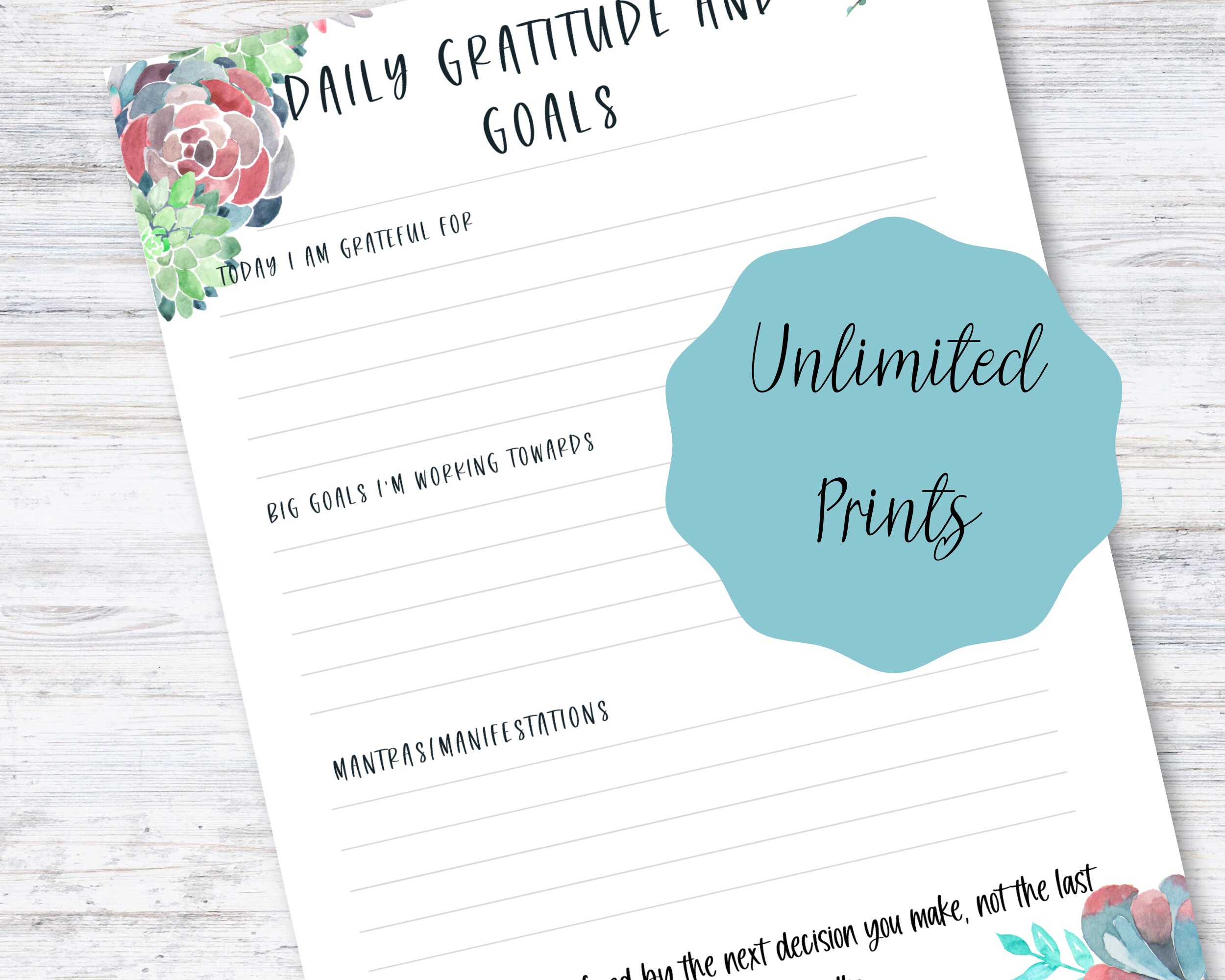 Daily Planner and Gratitude, Gratitude Worksheet, Gratitude Journal ...