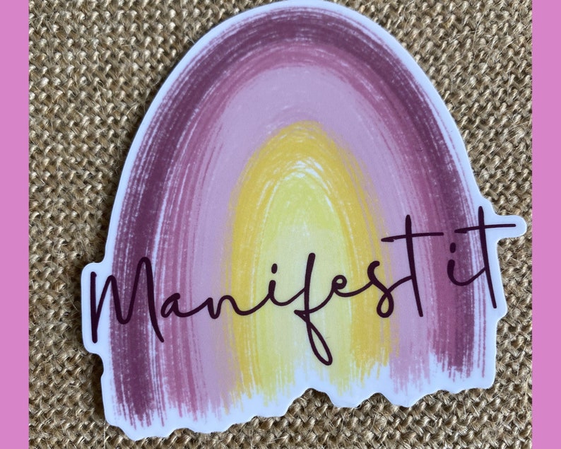 Manifest It, Vinyl, Die Cut, Motivational Sticker, Planner Stickers ...