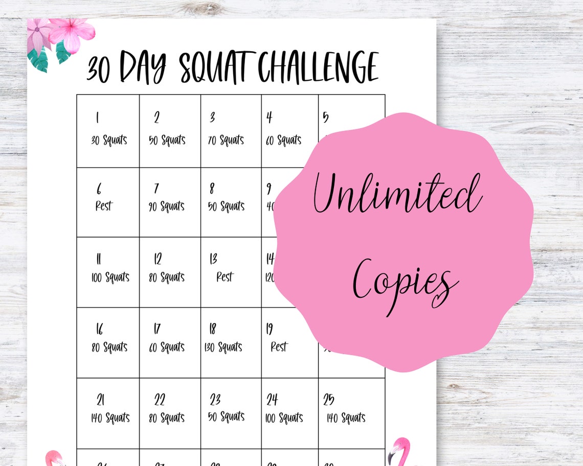 30 Day Challenge Fitness Pack, Fitness Challenge, Workout, Workout ...