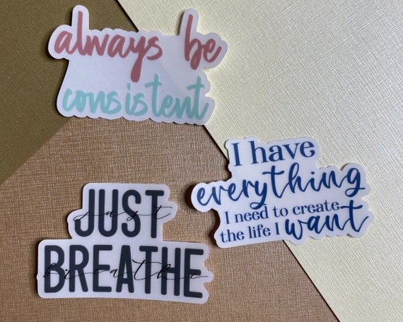 Sticker Bundle 3 Pack Stickers Motivational Stickers - Etsy