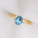 14k Blue Topaz Engagement Ring, Natural Swiss Blue Topaz Promise Ring ...