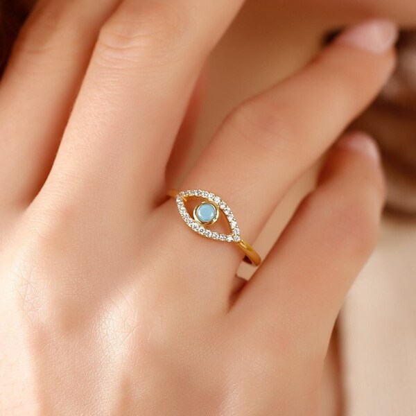 Evil Eye Ring - Etsy