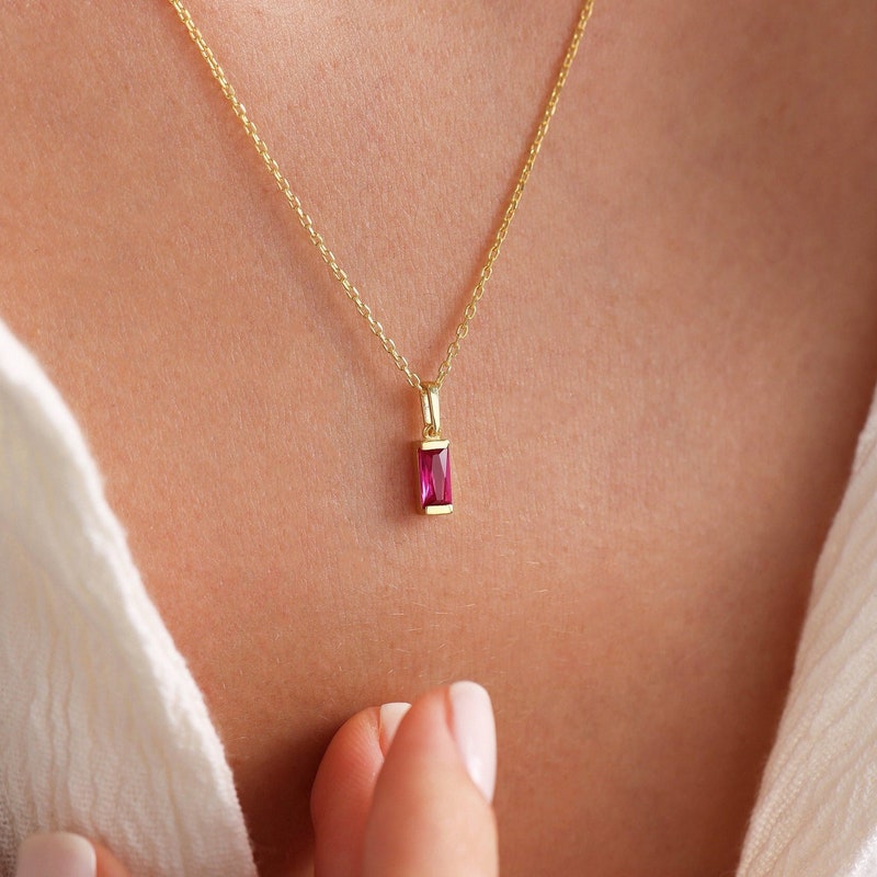 Real Ruby Necklace - Etsy