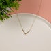 14k Gold V Shape Necklace, Triangle Chevron Jewelry, Gold V Necklace ...
