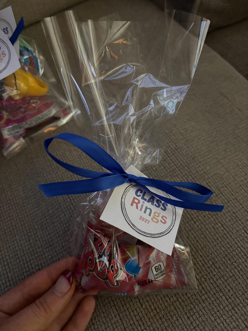 Class Ring Goodie Bag Template | Graduation Favor Bag | Editable ...