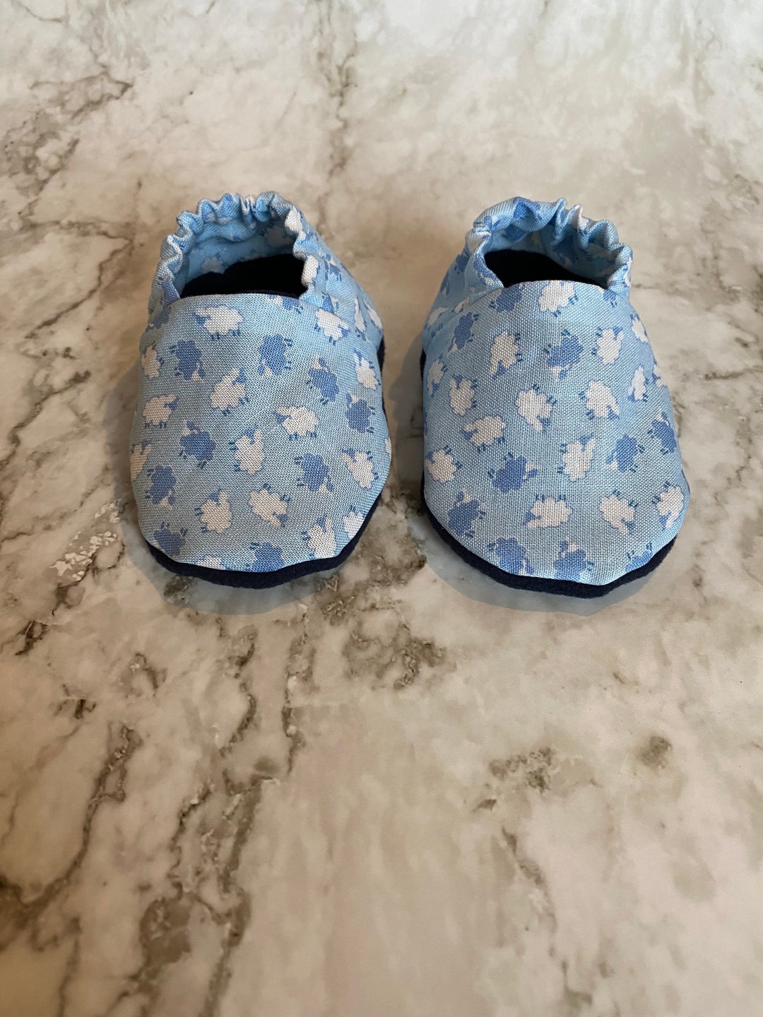 Baa Baa Blue Sheep Baby Booties - Etsy