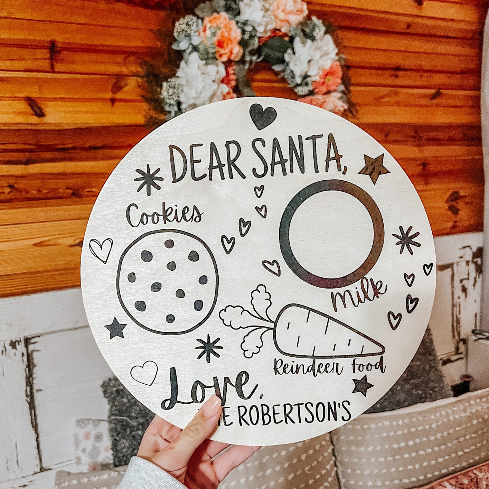 Dear Santa Cookie Plate / Christmas Sign / Tray for Santa / - Etsy