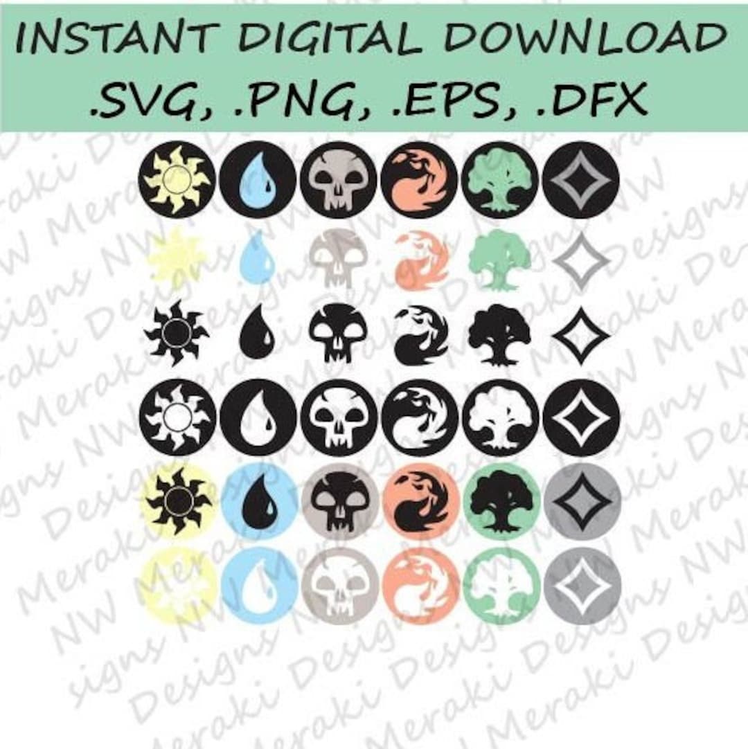 DIGITAL DOWNLOAD - Magic the Gathering Land Icons Bundle - Etsy