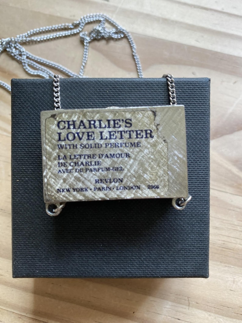 Vintage 1970's Revlon Charlie Love Letter Solid Perfume Necklace - Etsy