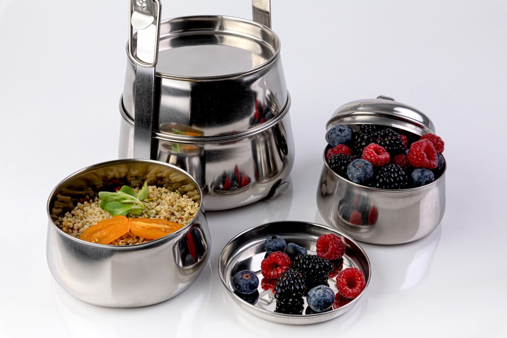 Pyramid 4 Tier Tiffin Container for Food. 100% Stainless - Etsy