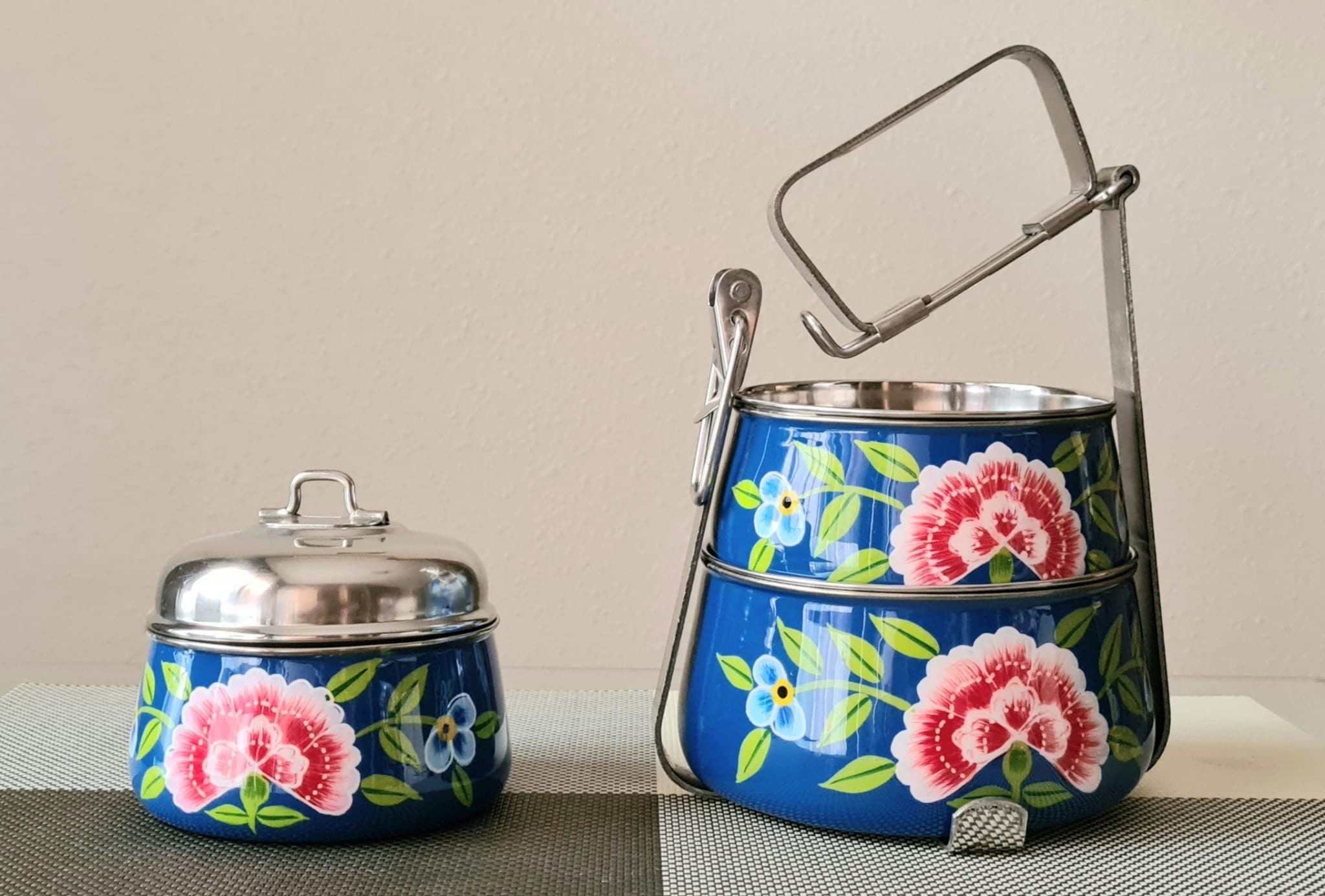 Floral 3 Tier Tiffin. Container for Food. 100% Stainless Steel - Etsy