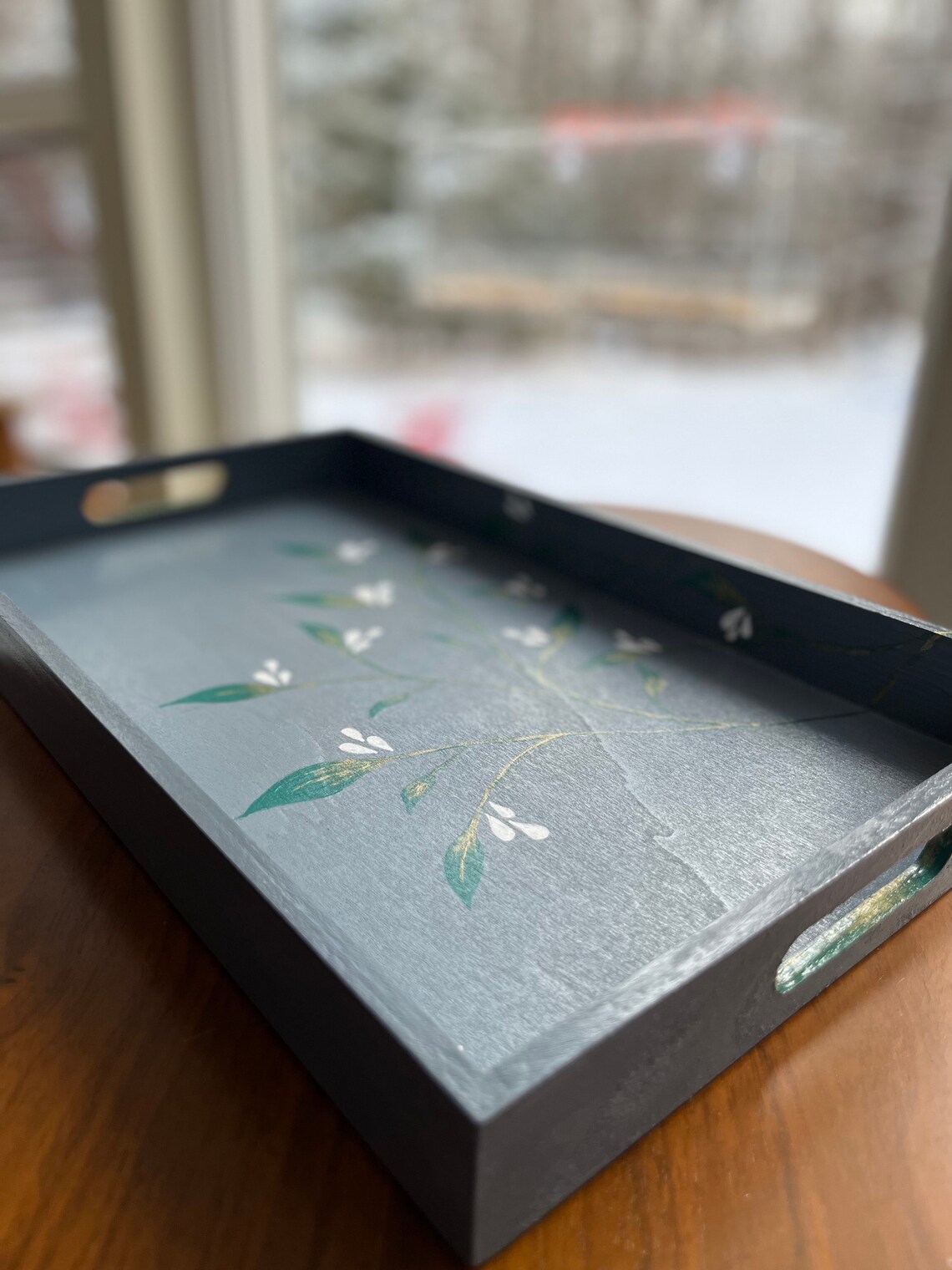 Hand-painted Wooden Tray - Etsy