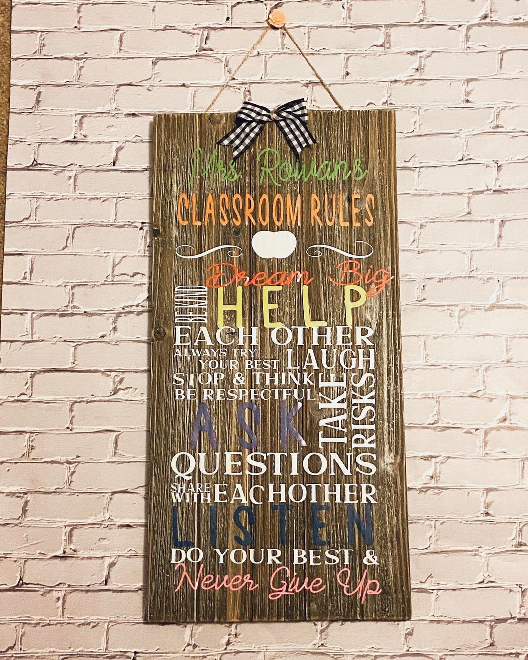 Classroom Rules Sign | Teacher Gift | Classroom Decor - Etsy