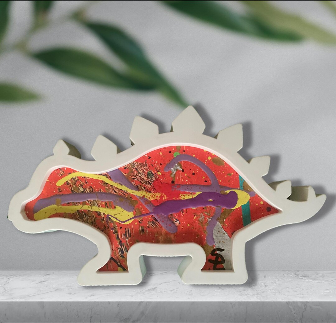 Dinosaur Abstract Art: Stegosaurus Billy - Etsy