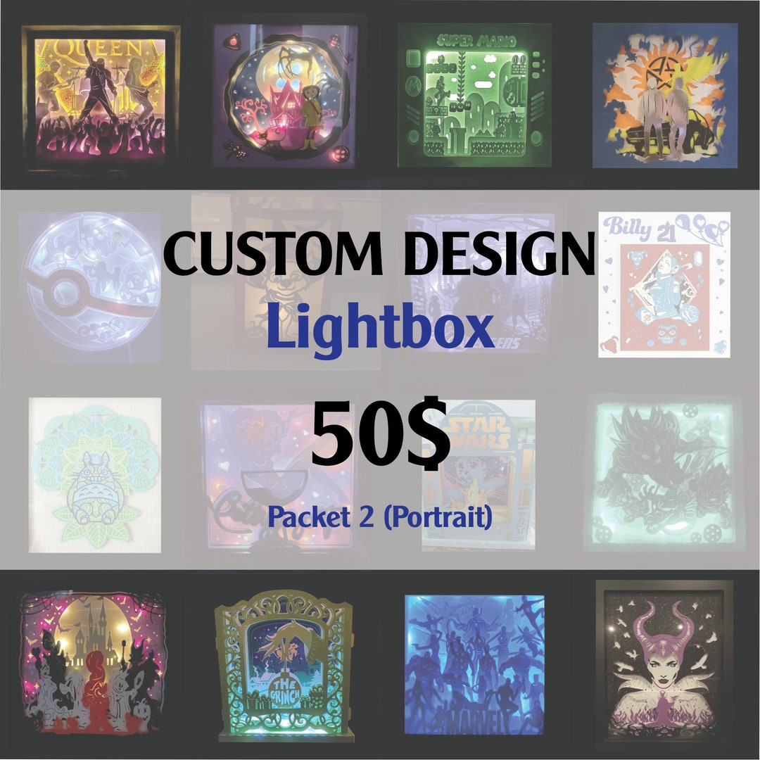 Custom Design for Light Box (portrait) - DIY - Etsy