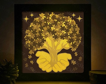 Autism Light Box Svg - Etsy