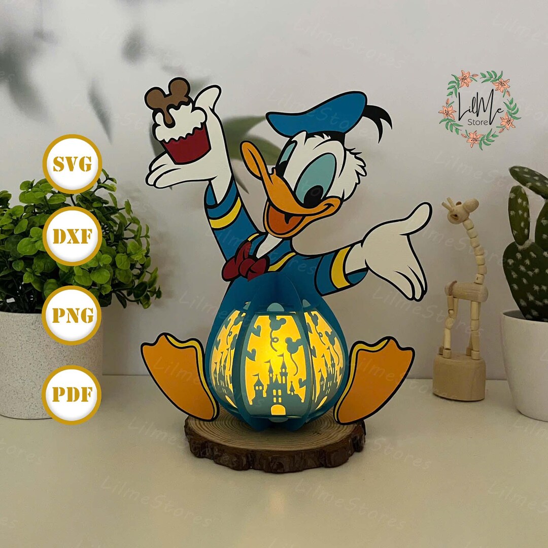 Duck Lantern Paper Cut, Duck Lantern Svg, Duck Shadow Box, Animal ...