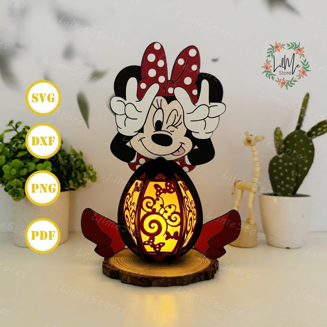 Lantern Mouse Template, 3D Shadow Box SVG Files, Shadow Box Paper Cut ...