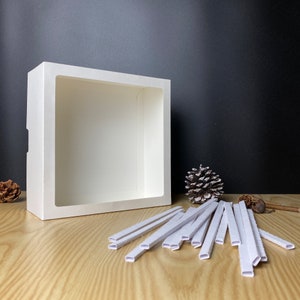 Combo Cardstock Frame and Spacers Digital File DIY for Square Box, 3D ...