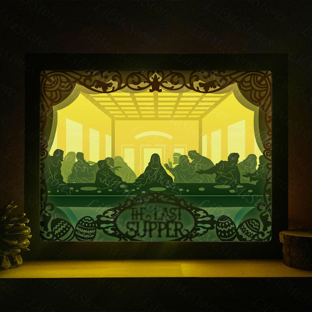 The Last Supper Shadow Box SVG: Layered Paper Cut Template (digital ...