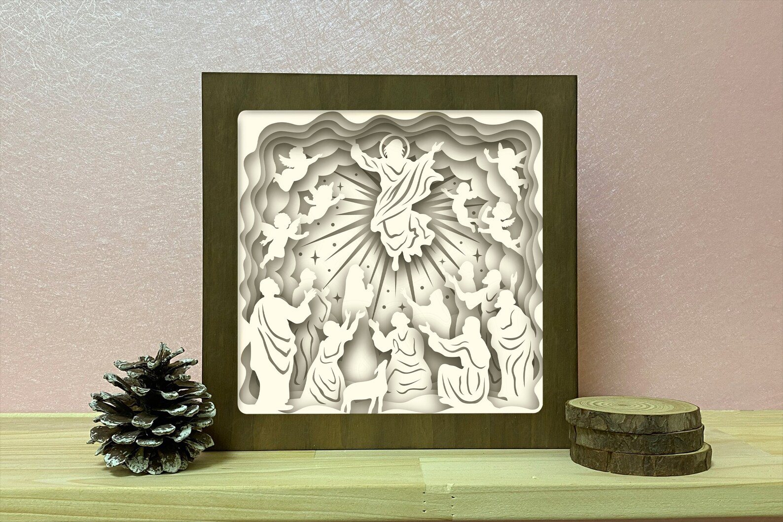 Jesus 8 Paper Cut Light Box Template 3D Papercut Lightbox Svg - Etsy