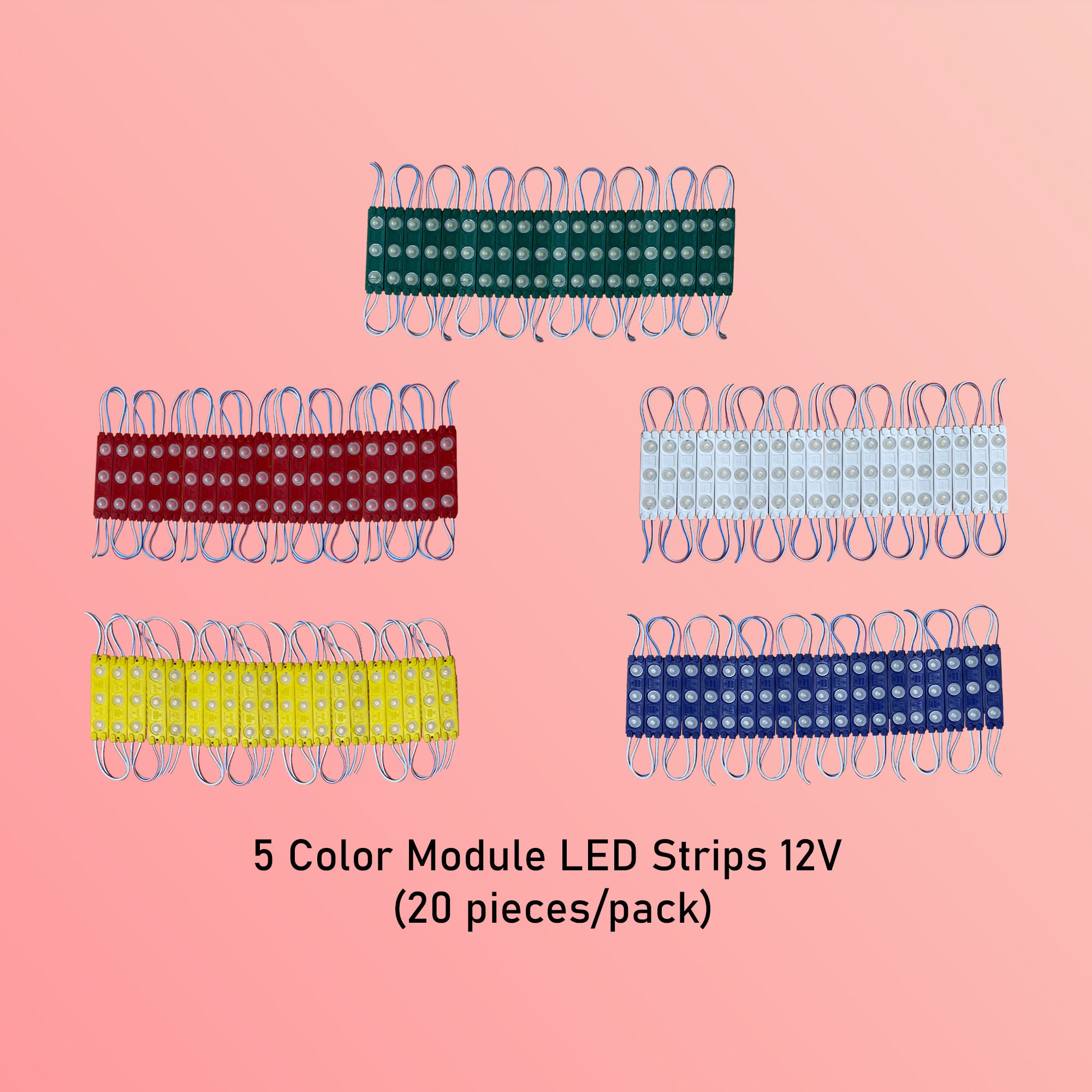 Combo 5 Module LED Strips 12V 20 Pieces/pack for 3D Paper - Etsy