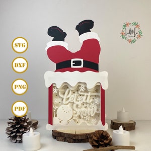 Let It Snow Santa Box Christmas Lantern Lantern SVG for Cricut Projects ...