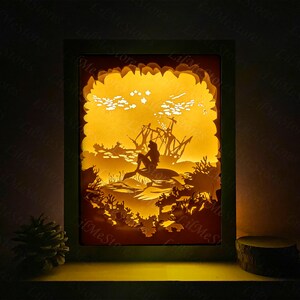 Ocean 3 Paper Cut Light Box Shadow Box 3D Papercut Lightbox DIY - Etsy