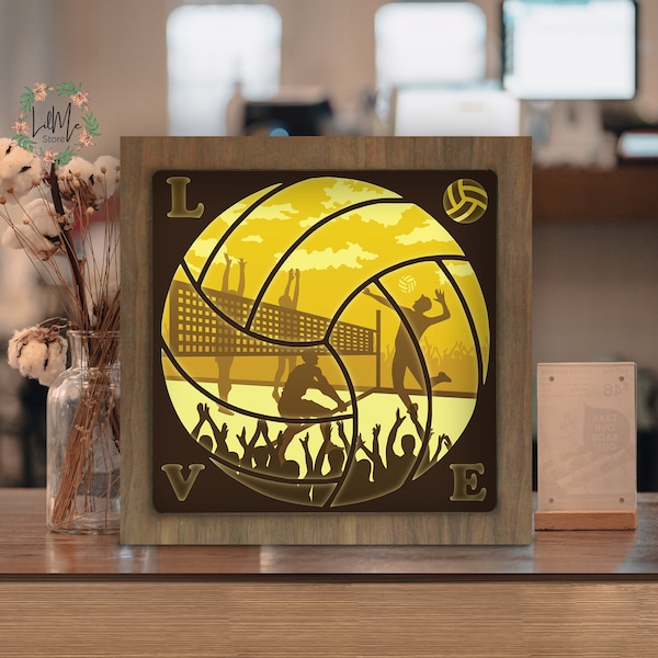 Volleyball Shadow Box - Etsy