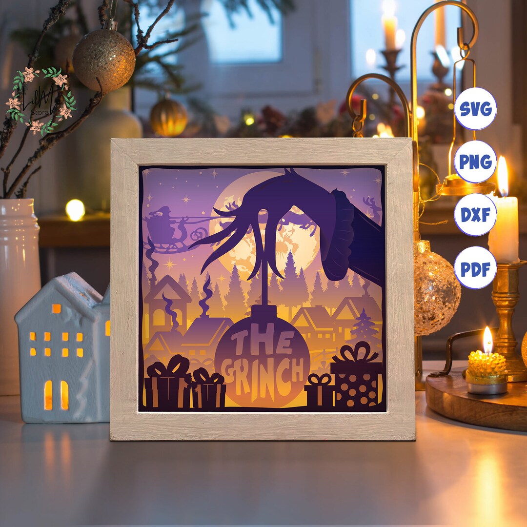 3D Christmas, Shadow Box Svg, for Cricut, for Silhouette, Layered ...