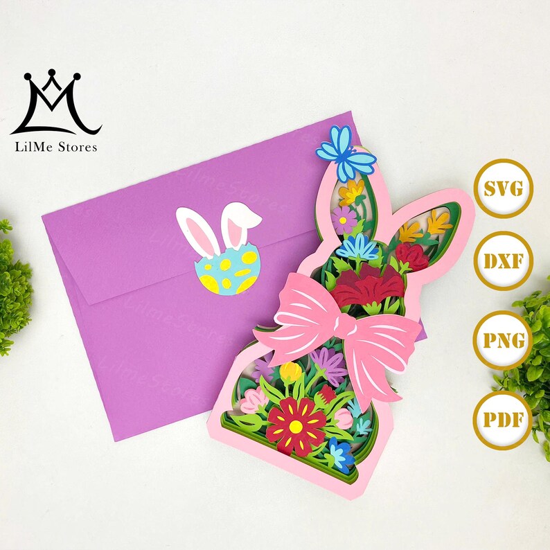 Easter Bunny Pop-up Card Paper Cut: Easter Shadow Box Lantern SVG ...