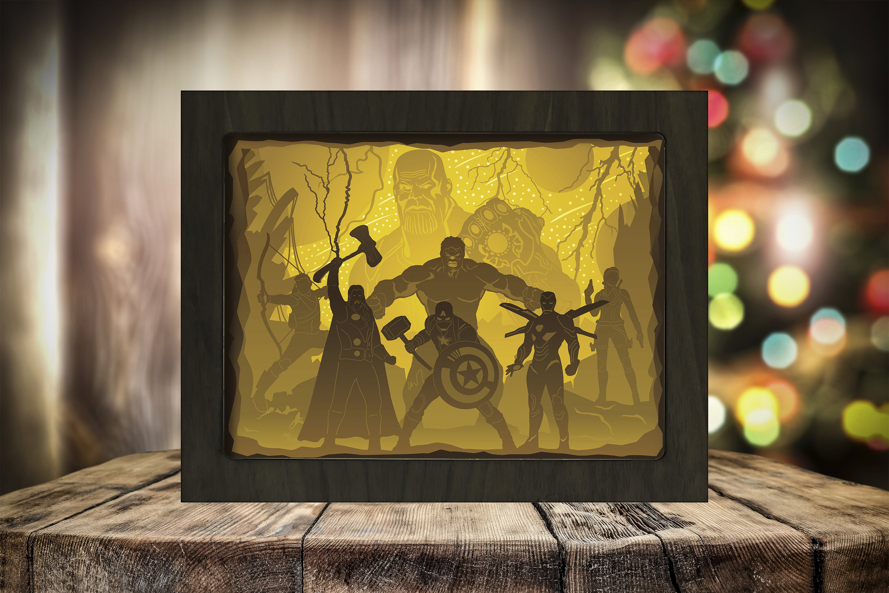 Super Heroes Paper Cut Light Box Template Files Shadow Box - Etsy Canada