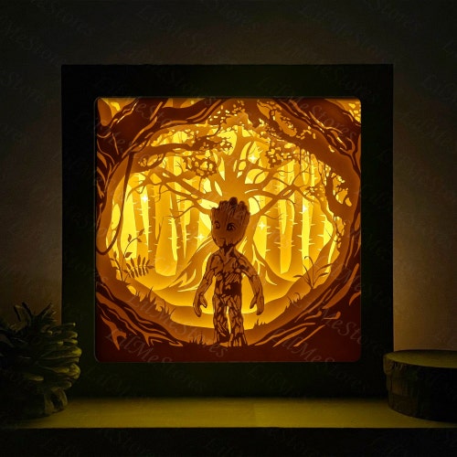 African Landscape Paper Cut Light Box Template Digital SVG - Etsy