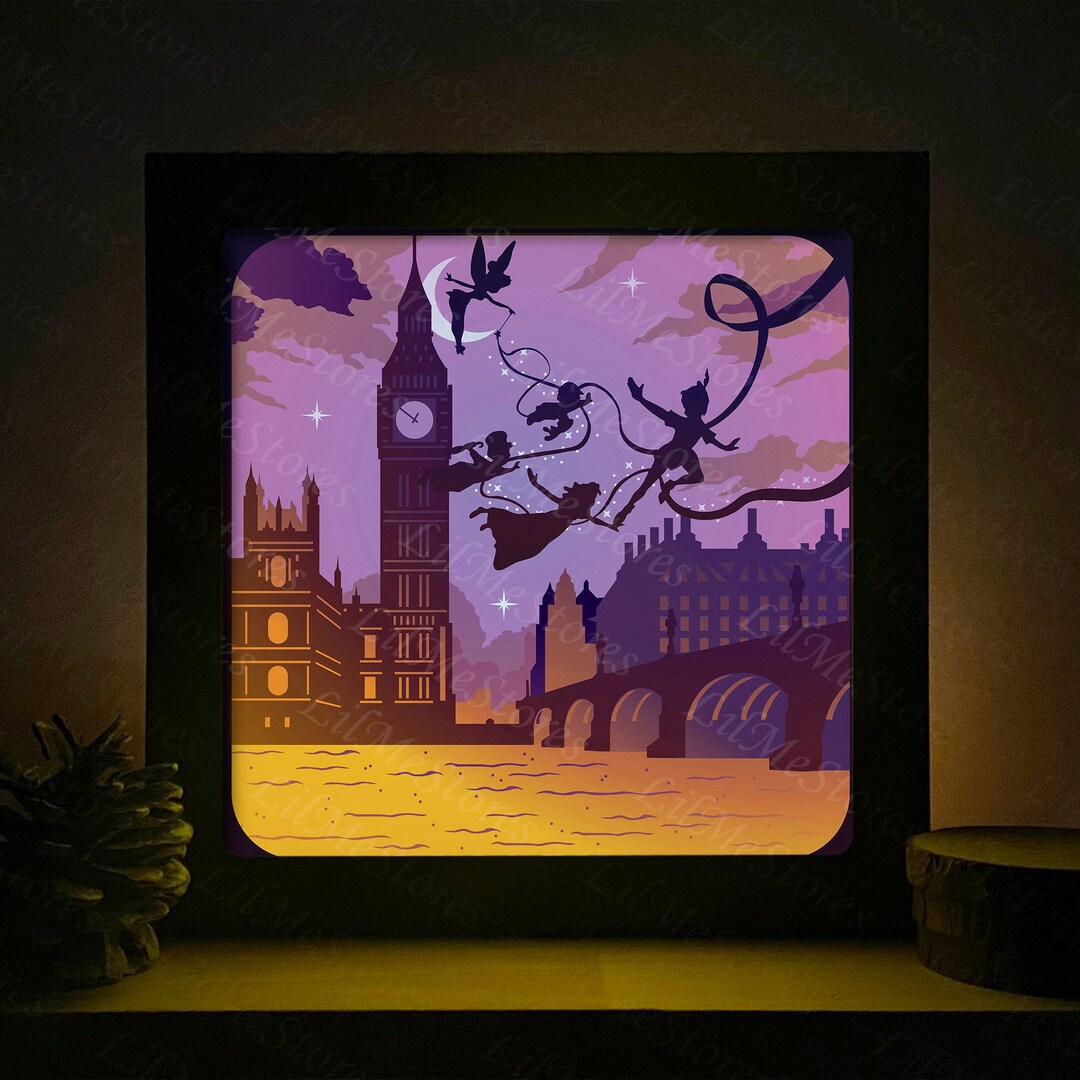 The Boy Can Fly 2 Paper Cut Light Box Template 3D Shadow Box - Etsy