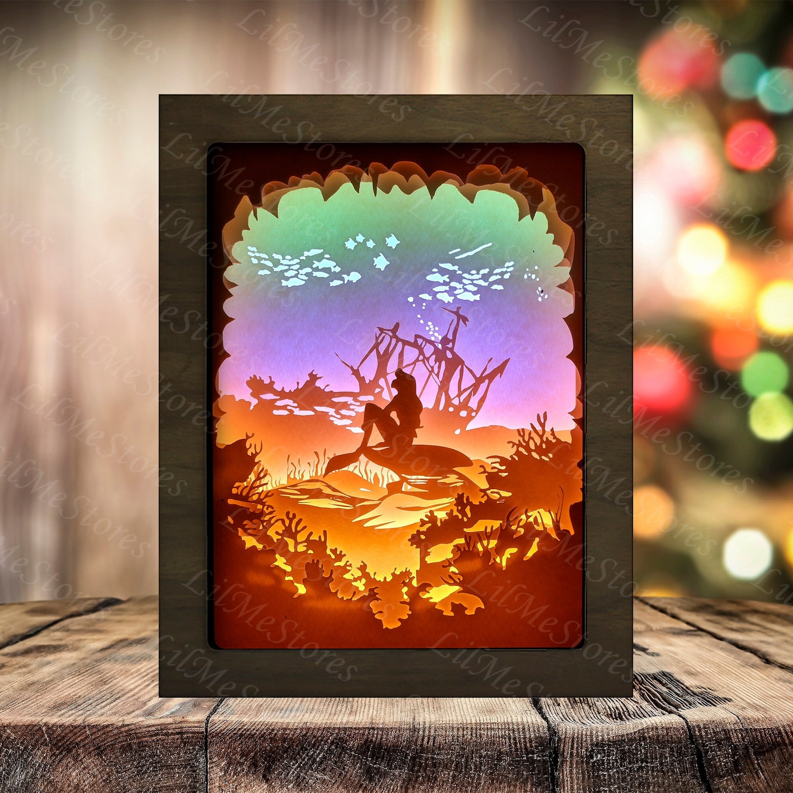 Ocean 3 Paper Cut Light Box Shadow Box 3D Papercut | Etsy