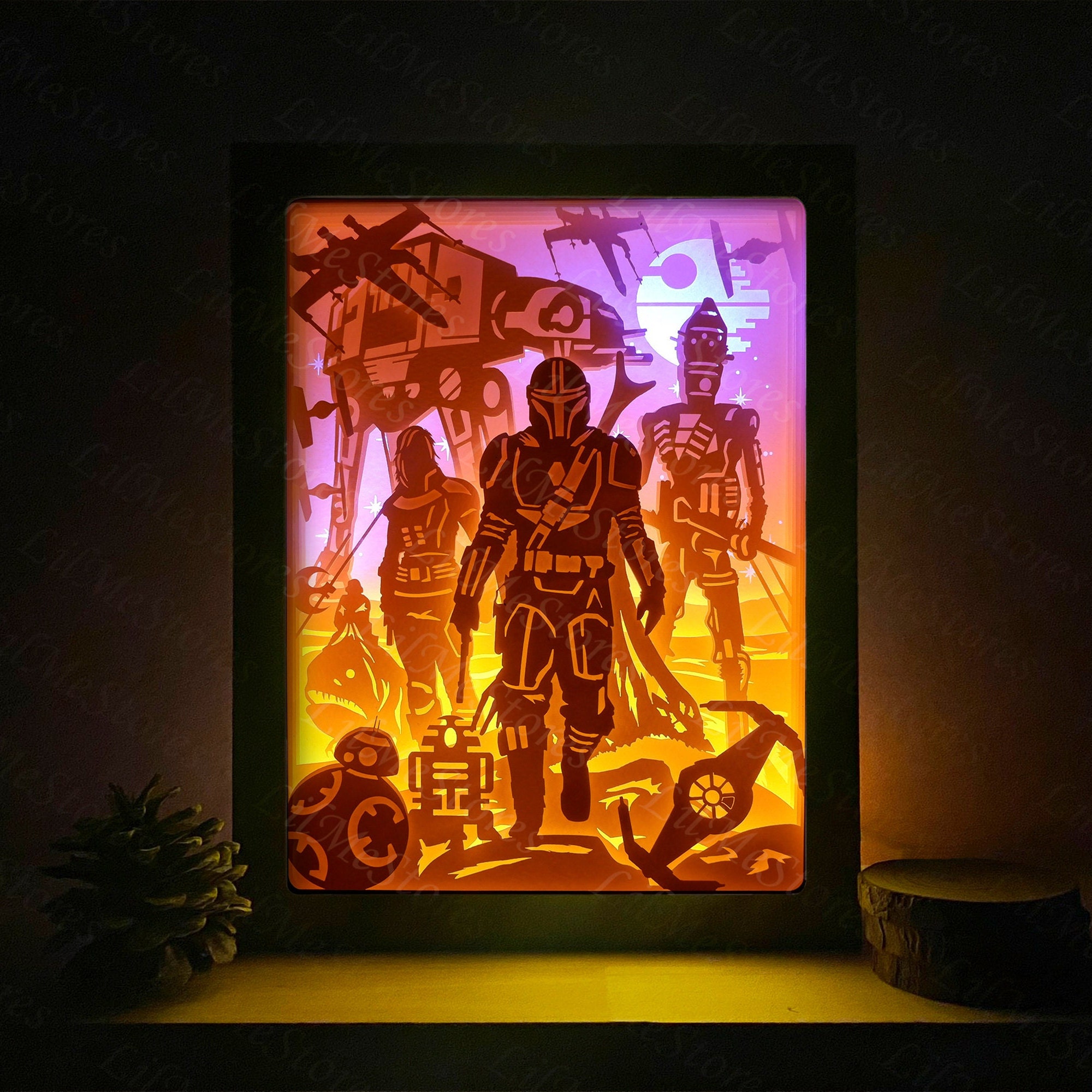 Star Wars Paper Cut Light Box Template Shadow Box 3D Papercut Star Wars Paper Cut Light Box Template Shadow Box 3D Papercut