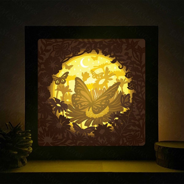 Butterfly Shadow Lamp - Etsy