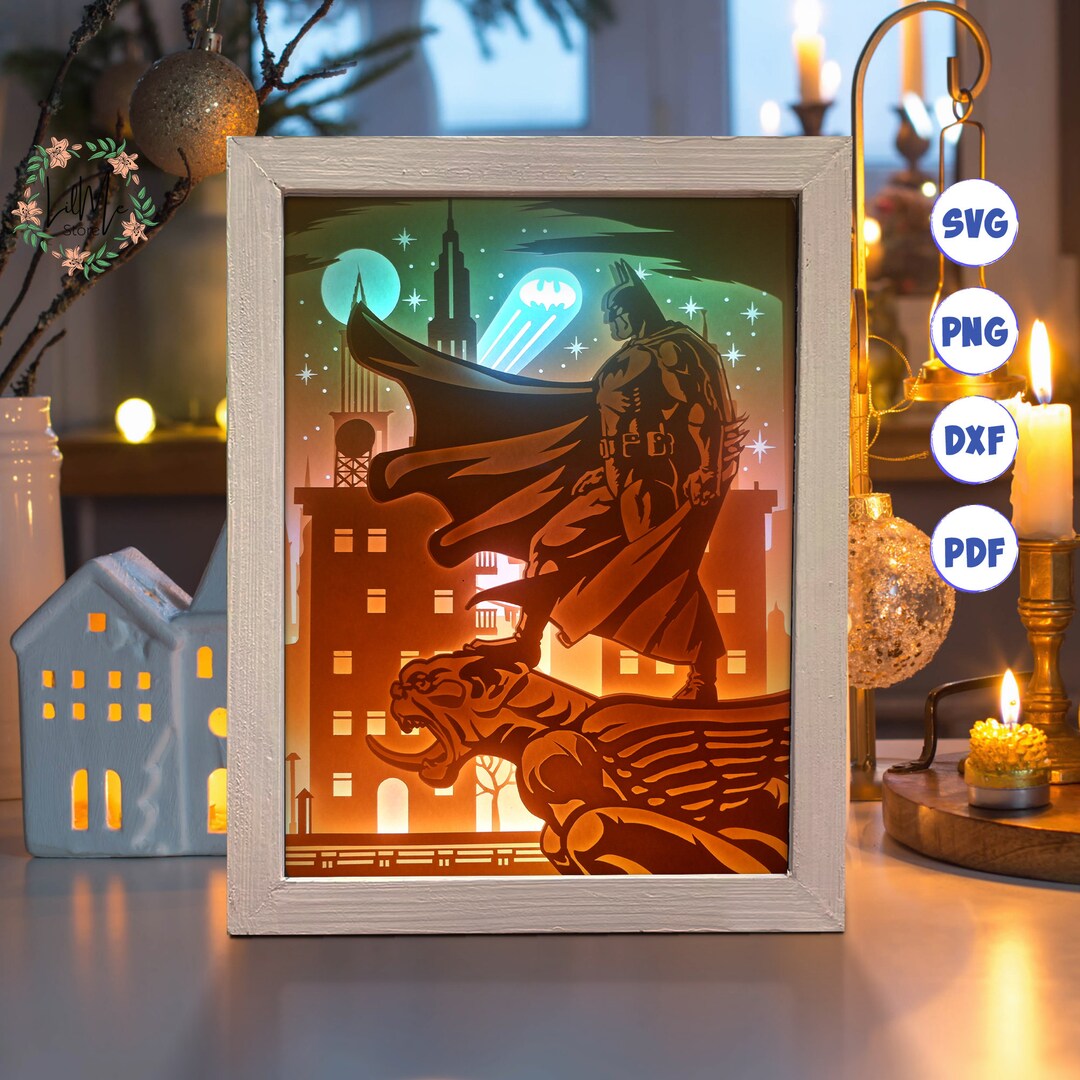 3D Bat Shadow Box SVG: Layered Paper Cut Template 2 - Etsy