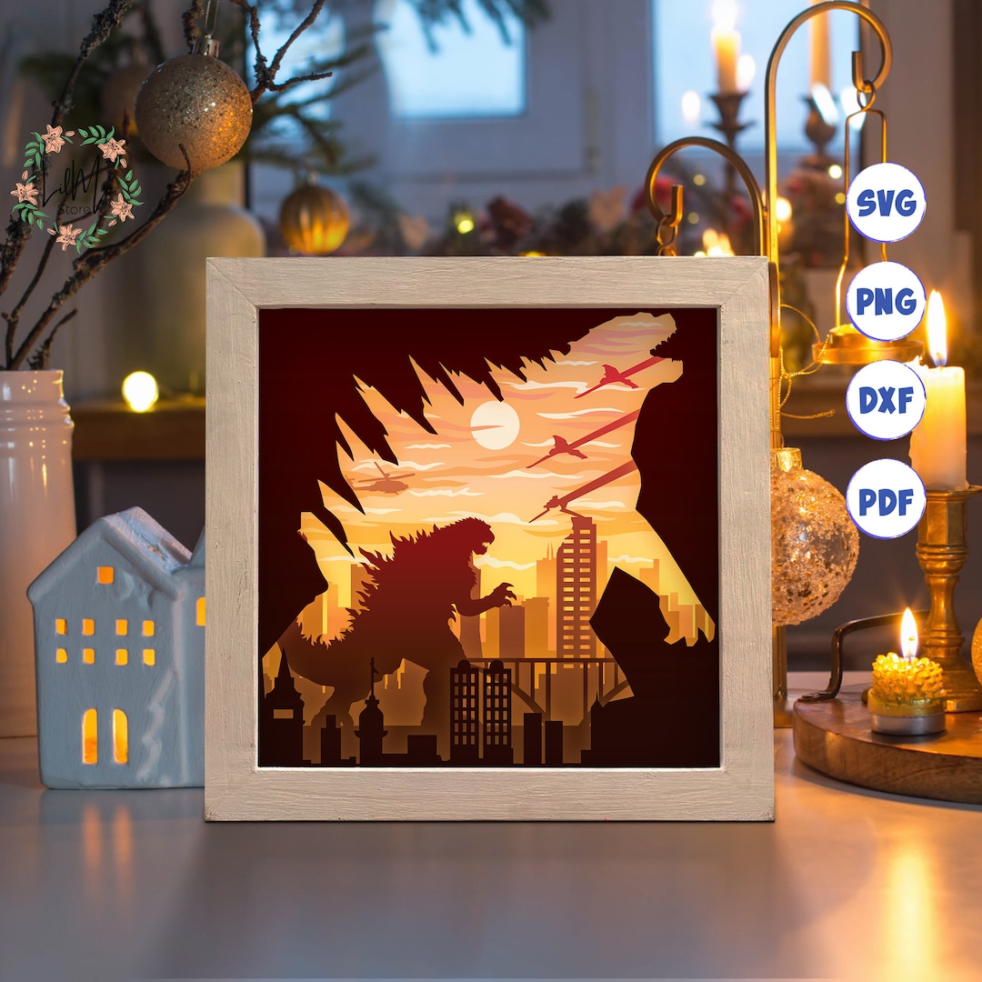3D Monster, Shadow Box Svg, for Cricut, for Silhouette, Layered ...