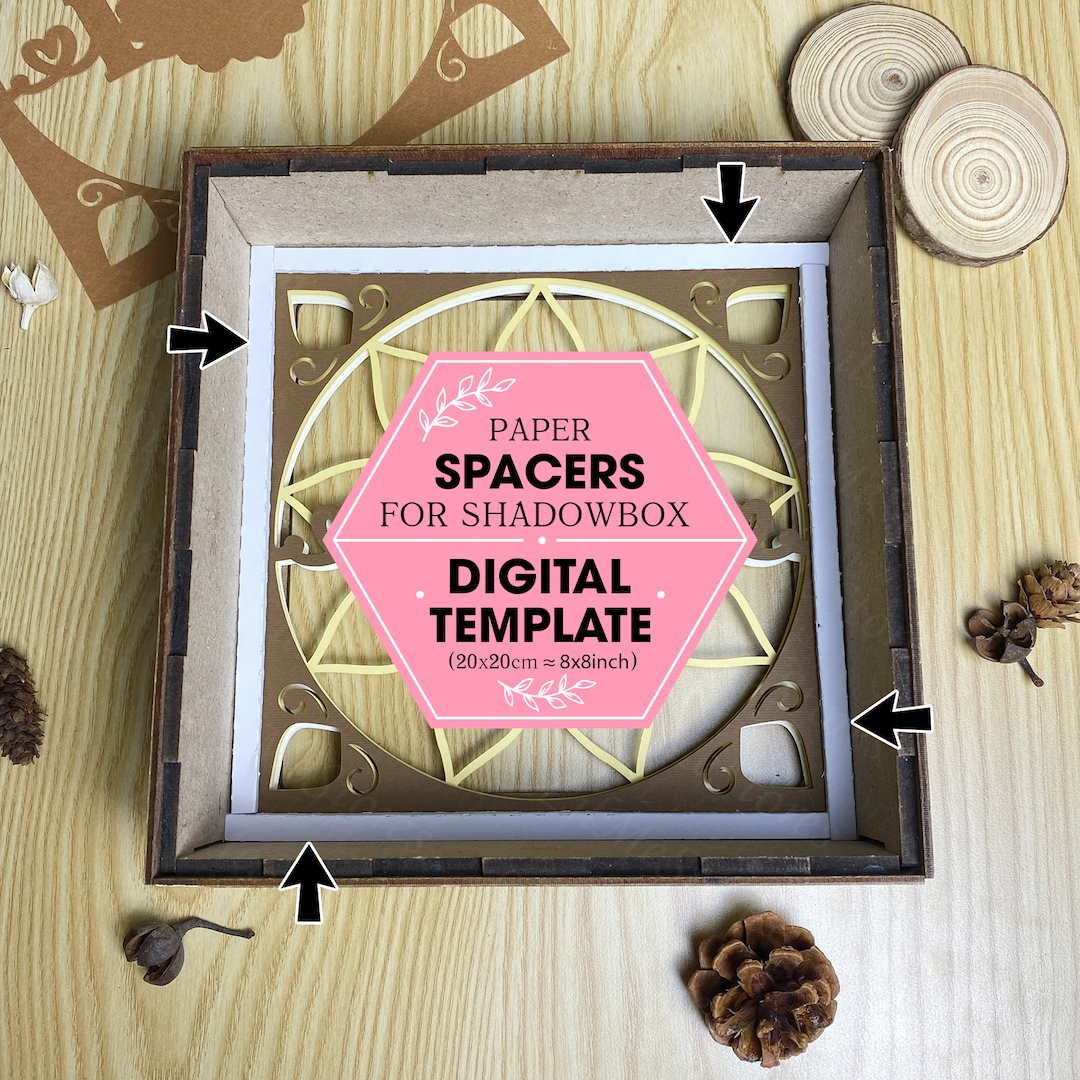 Cardstock Spacers Digital File DIY for Square Box, 3D Light Box, Shadow ...