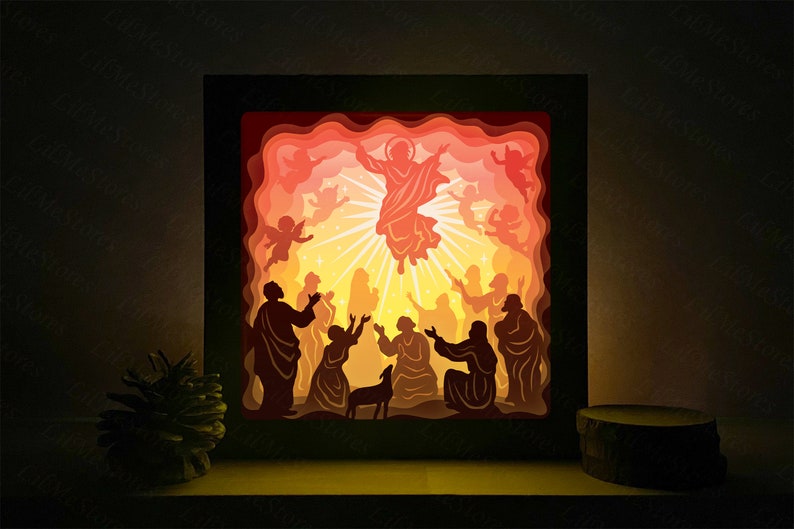 Jesus 8 Paper Cut Light Box Template 3D Papercut Lightbox Svg - Etsy
